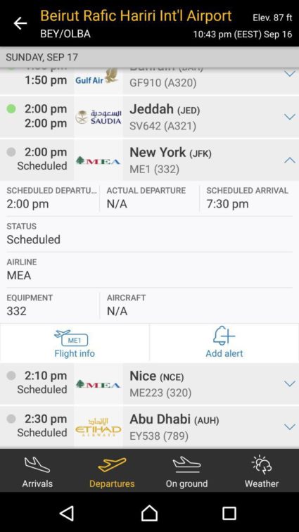 How a non-Stop MEA Flight from Beirut to New York Looks Like | Blog Baladi